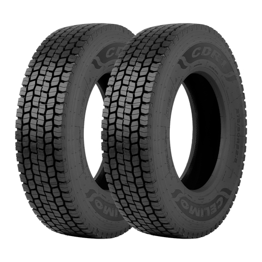 Jogo 2 Pneus Celimo Aro 22.5 CDR1 275/80R22.5 149/146M 18 Lonas